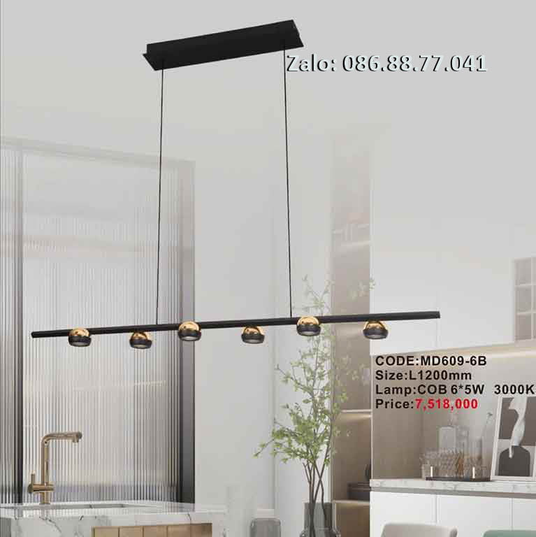 Đèn thả trần trang trí MD609-6B - Đèn Trần Kiên - Đèn thả xinh