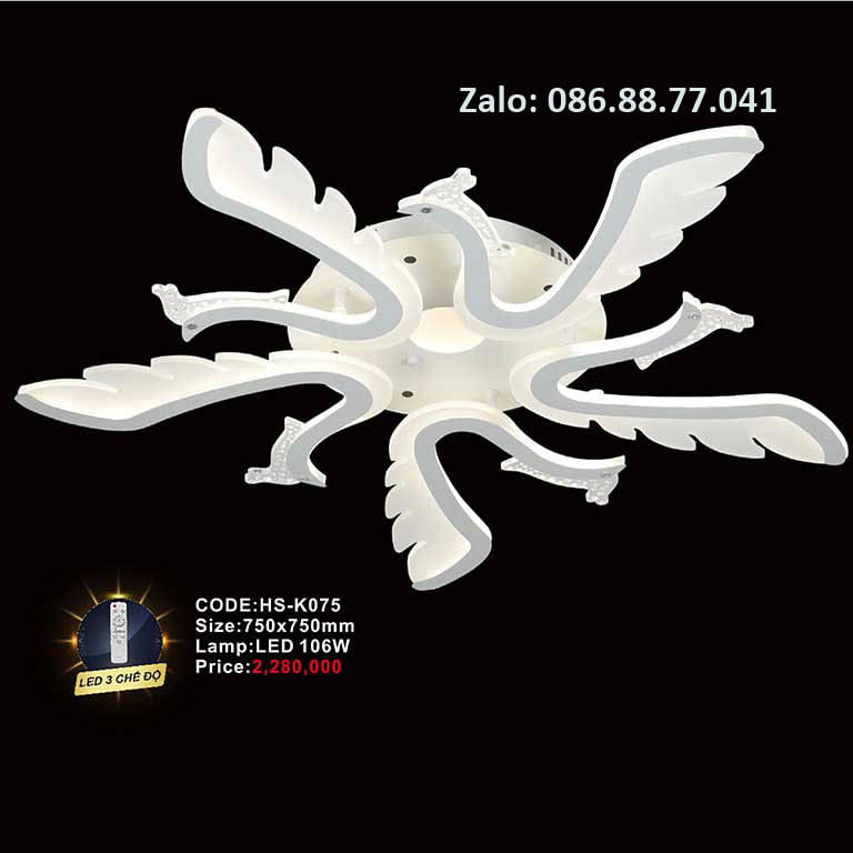 Đèn ốp trần hiện đại HS-K081 - Đèn Trần Kiên - Đèn phòng khách gắn trần