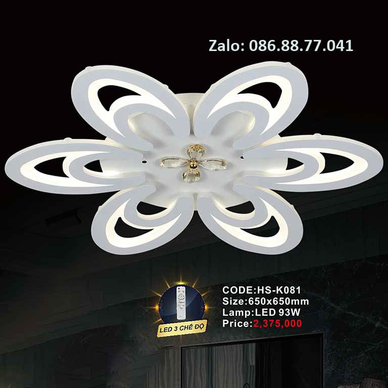 Đèn ốp trần hiện đại HS-K081 - Đèn Trần Kiên - Đèn phòng khách gắn trần